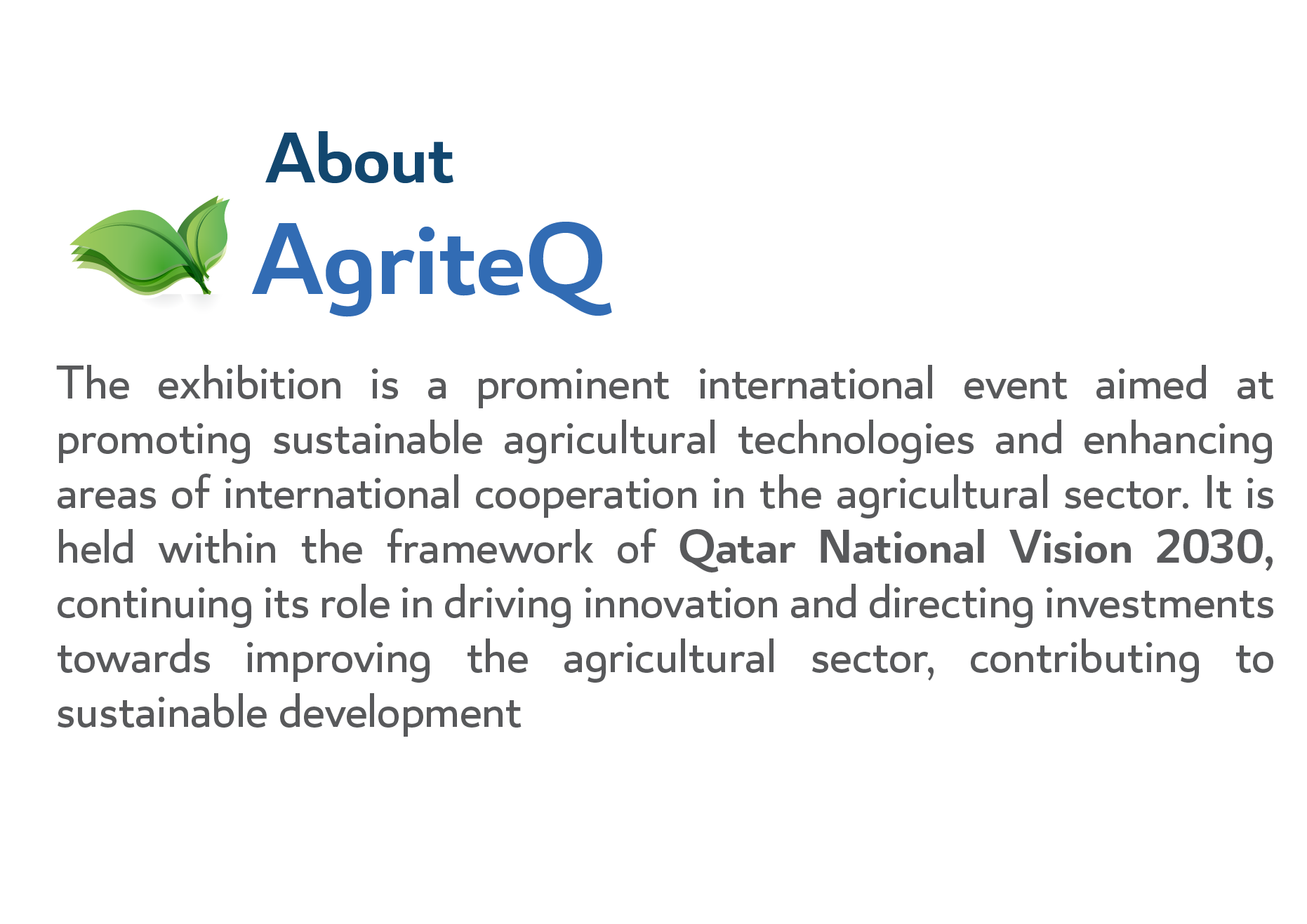 About the Exhibition - AgriteQ - معرض قطر الزراعي الدولي